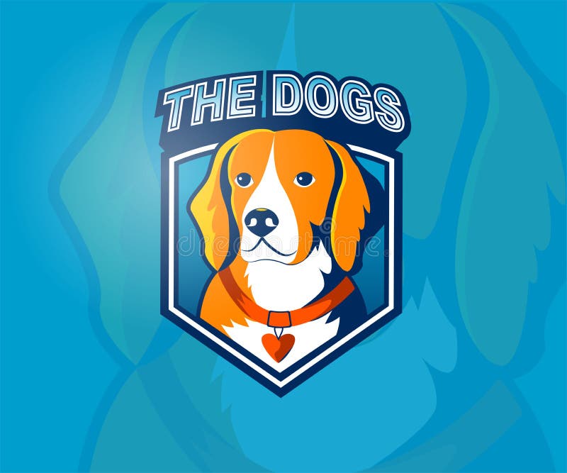 The Beagle Dog Mascot Logo with Text Stock Vector - Illustration of ...