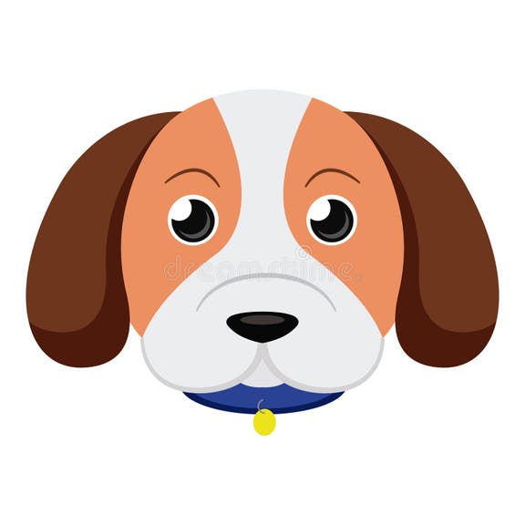 Beagle Face Cartoon Vector. Vector Stock Vector - Illustration of face ...