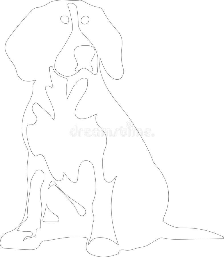 Beagle Outline Outline Silhouette Generative Ai Stock Vector ...