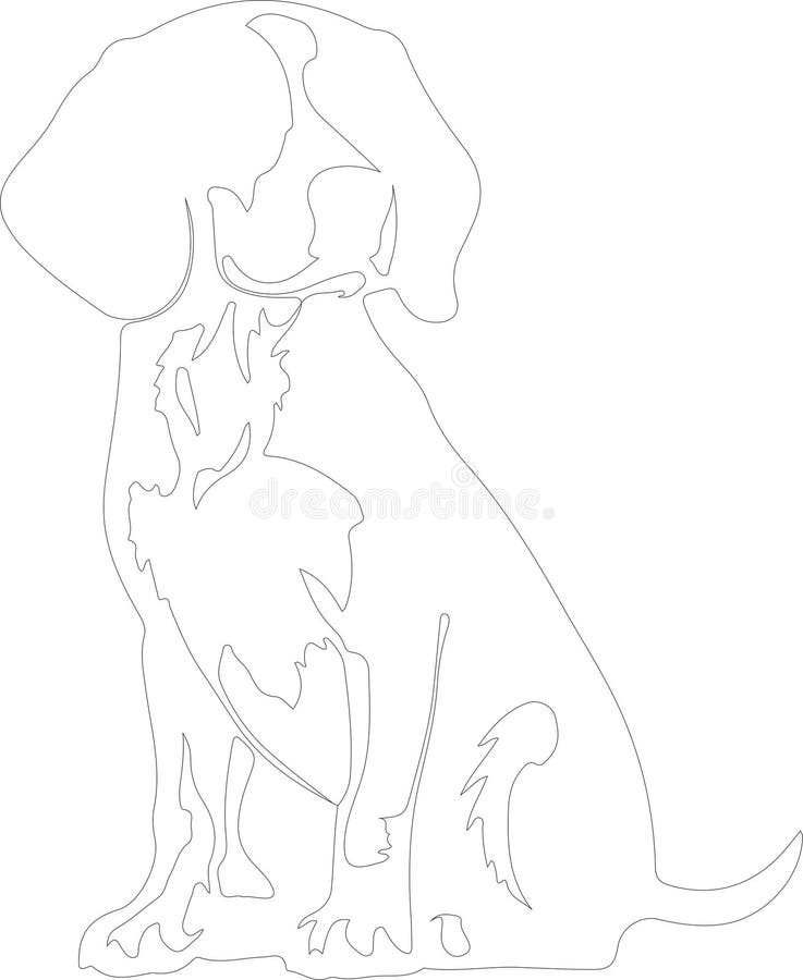 Beagle Outline Outline Silhouette Generative Ai Stock Vector ...