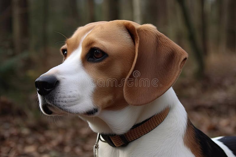 Beagle Portrait Side View, Generative AI Stock Illustration ...
