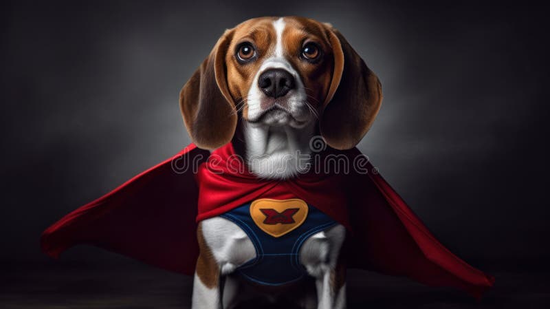 Beagle in Superhero Costume - Ready To Save the Day. Generative AI ...
