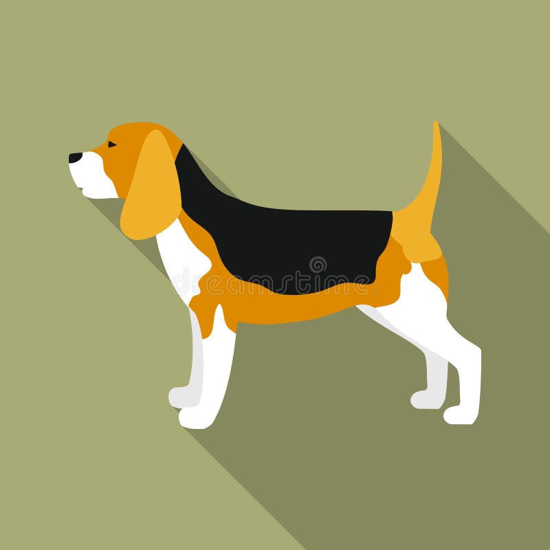 Beagle Vector Icon in Flat Style for Web Stock Vector - Illustration of ...