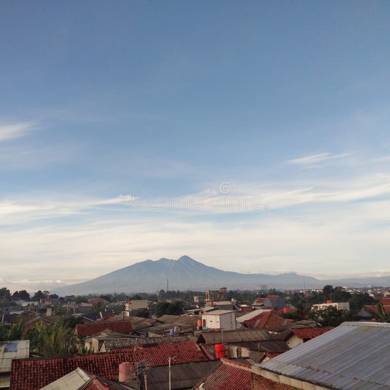 A Beaitiful View Salak Mountain in West Java Indonesia with Sunrise and ...