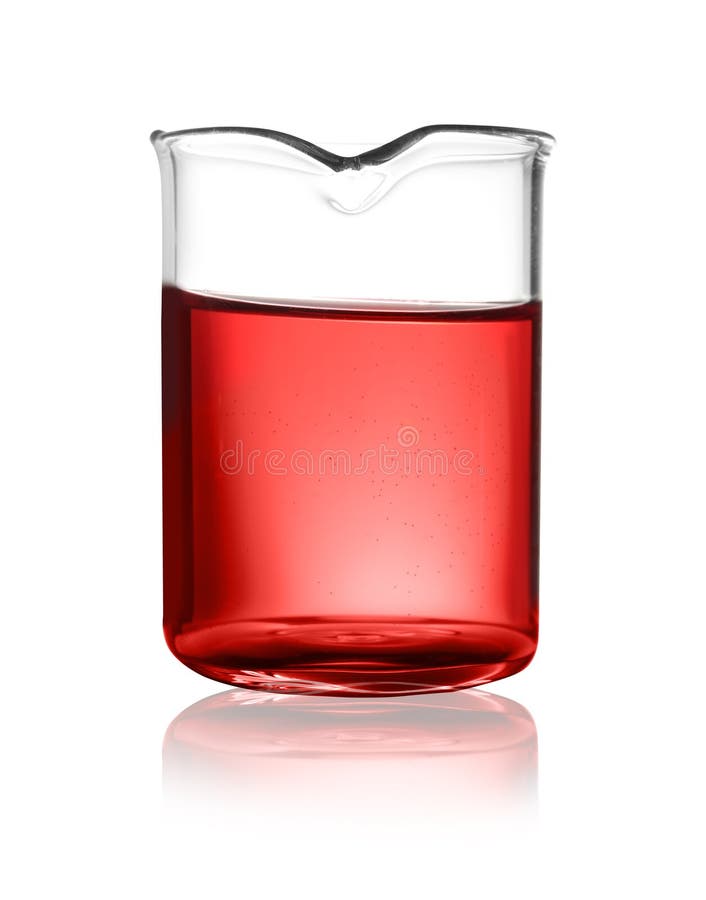 Beaker with Color Liquid on White. Solution Chemistry Stock Image ...