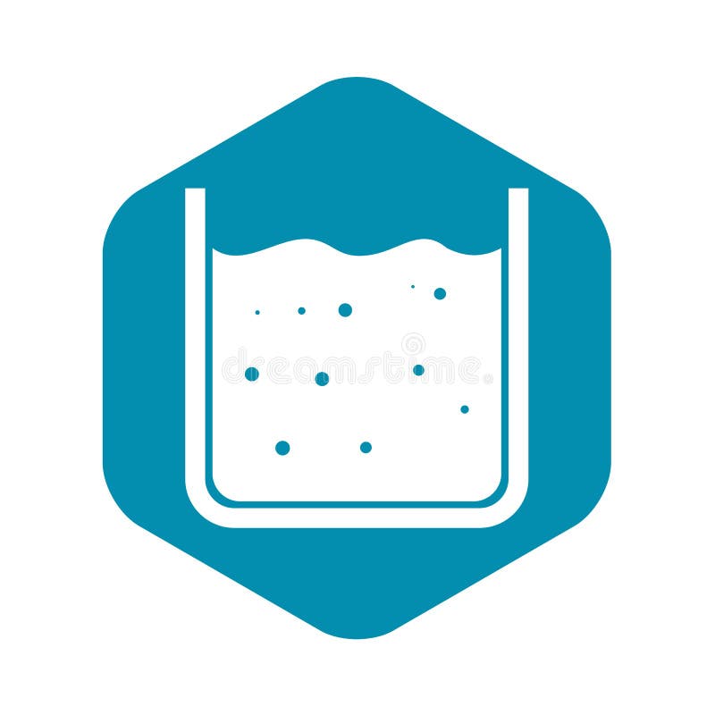 Beaker Filled with Liquid Icon, Simple Style Stock Vector ...