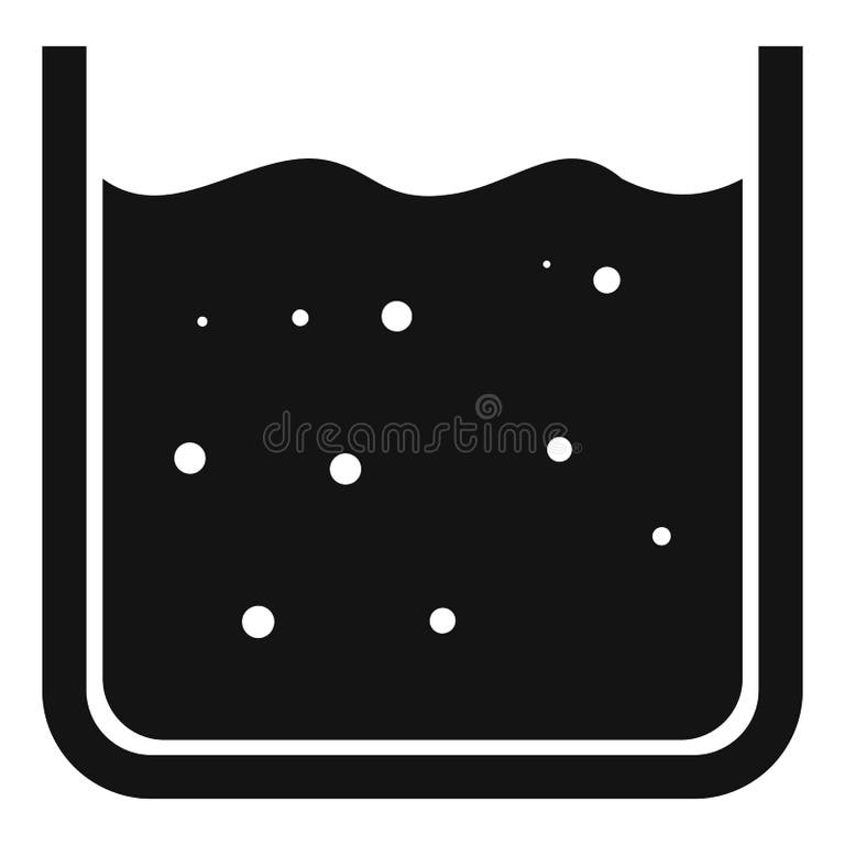 Beaker Filled with Liquid Icon, Simple Style Stock Vector ...
