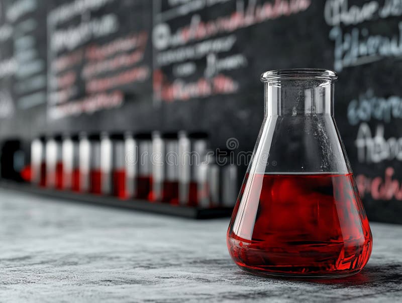 Beaker Filled Red Liquid Sitting Top Table Stock Photos - Free ...