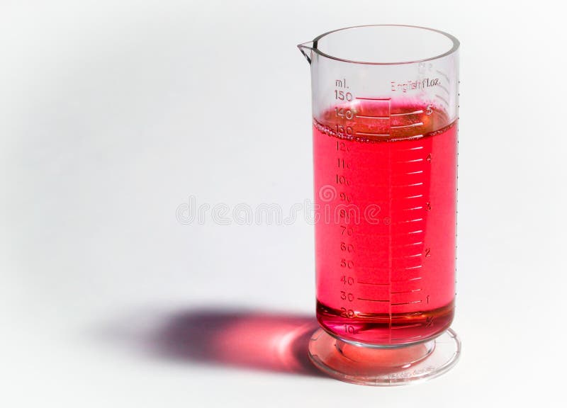 Beaker with red solution stock photo. Image of analytics - 27459316