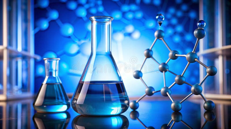 Beaker and Flask in Science Laboratory Stock Image - Image of glass ...