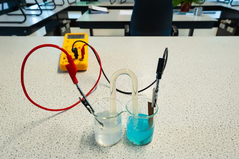 Battery Made of Chemicals at School. Stock Image - Image of electricity ...