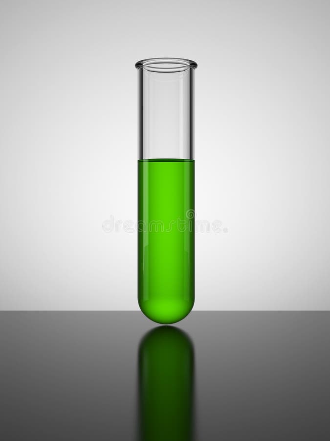 Beaker with Green Liquid. Test Tube. Stock Illustration - Illustration ...