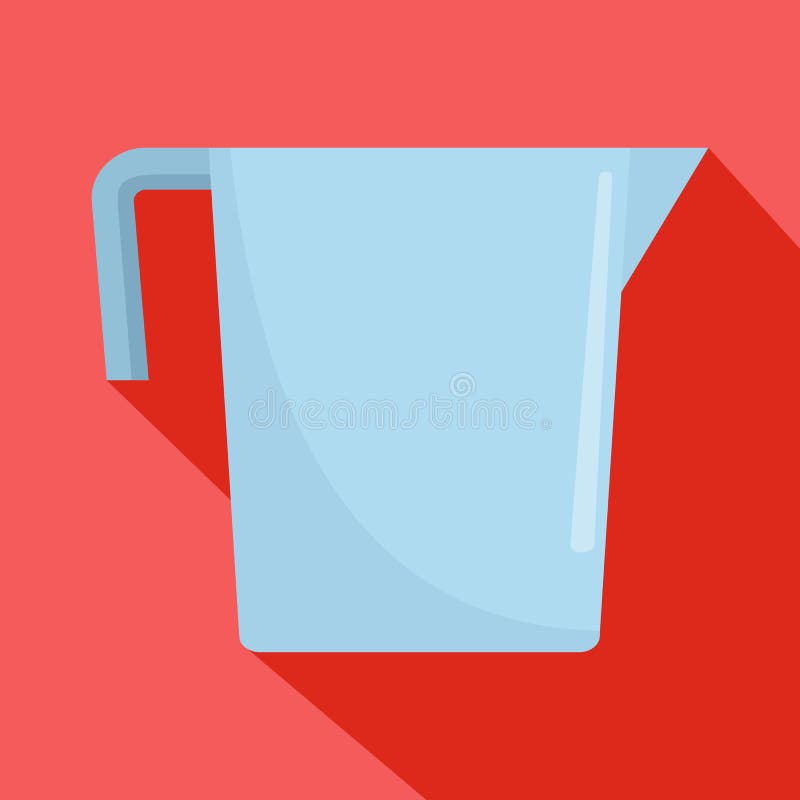 Beaker icon, flat style stock illustration. Illustration of liquid ...