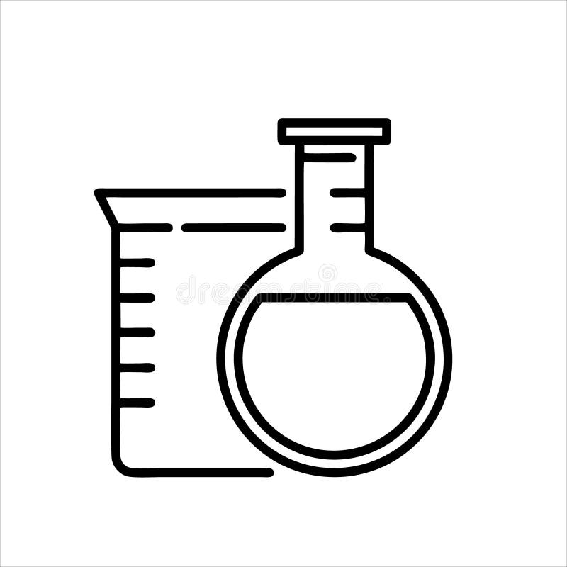 Beaker Icon Isolated on White Background from Science Collection. Stock ...