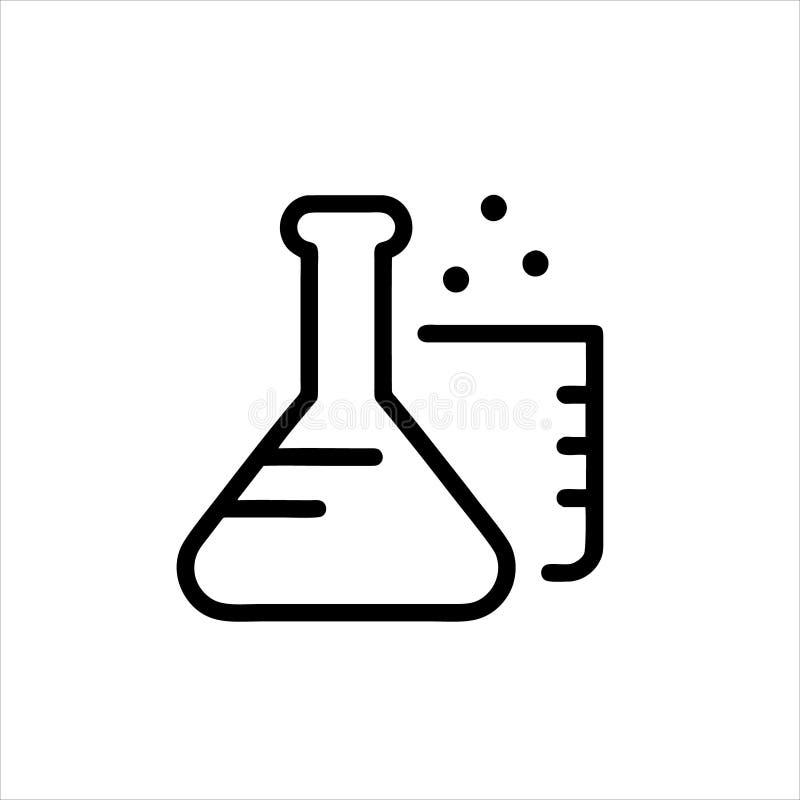 Beaker Icon Isolated on White Background from Science Collection. Stock ...