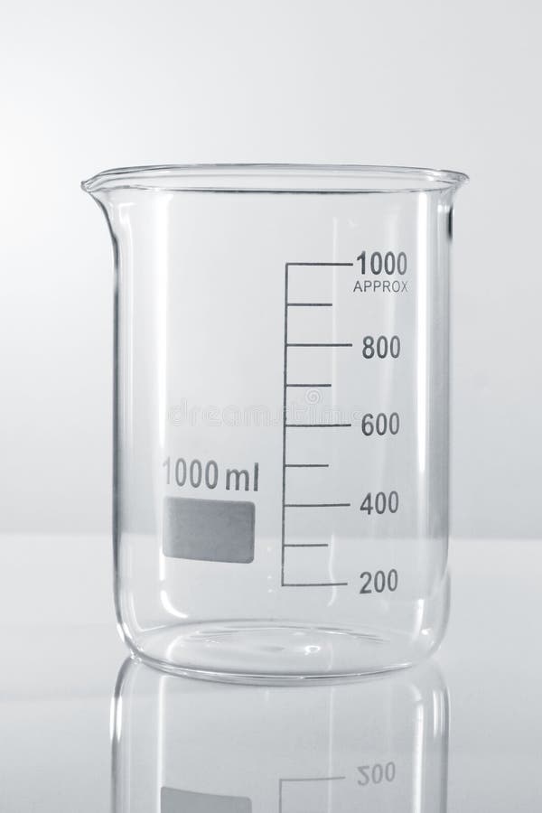 Empty Beaker on Table stock image. Image of reflection - 1508213