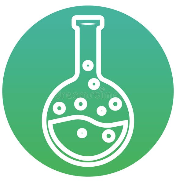 Beaker, Lab Test Isolated Vector Icon Can Be Easily Modified or Edit ...