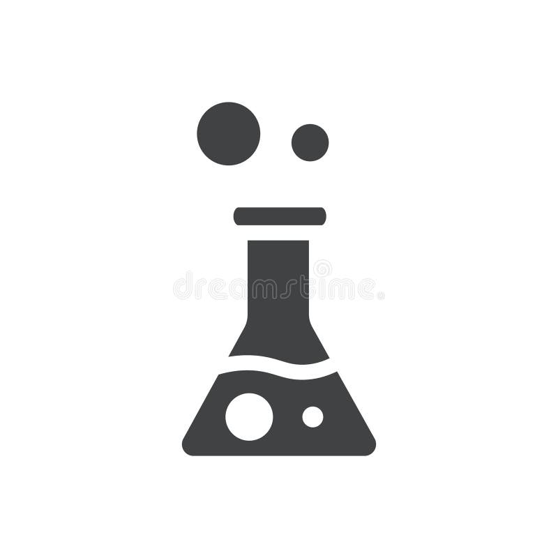 Beaker with a Liquid and Bubbles Icon Simple Vector Symbol Stock Vector ...