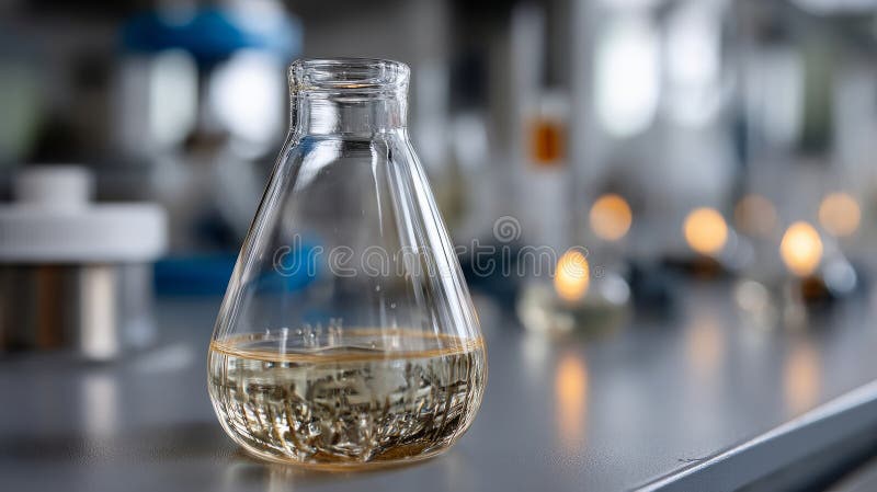 Beaker with Liquid in a Laboratory Setting. Stock Image - Image of ...