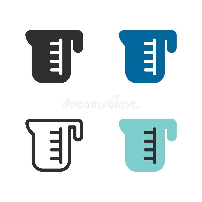 Beaker with Rod and Liquid Color Icon Stock Vector - Illustration of ...