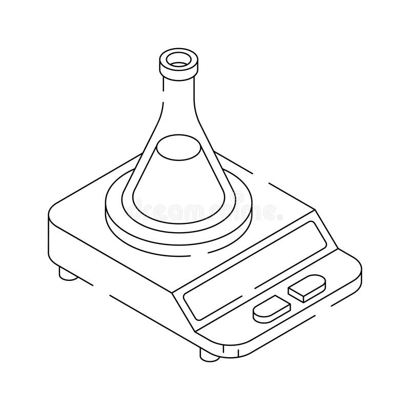 Beaker and Scale for Lab Experiments and Chemical Analysis Stock ...