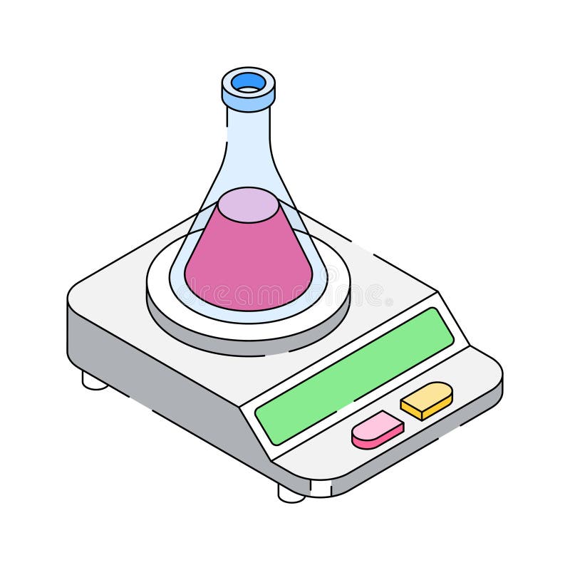 Beaker and Scale for Lab Experiments and Chemical Analysis Stock ...