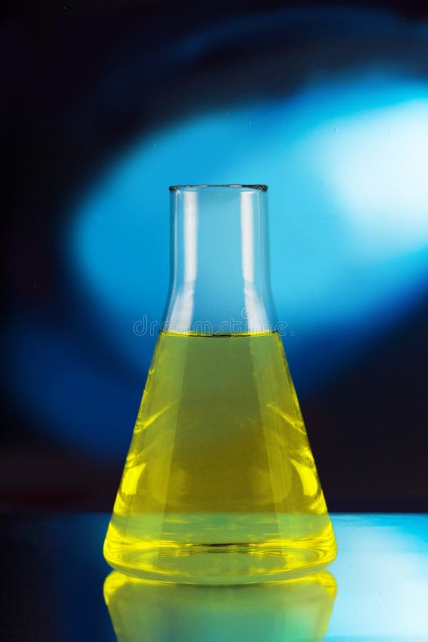 Beaker stock photo. Image of blue, biology, chemistry - 119379900