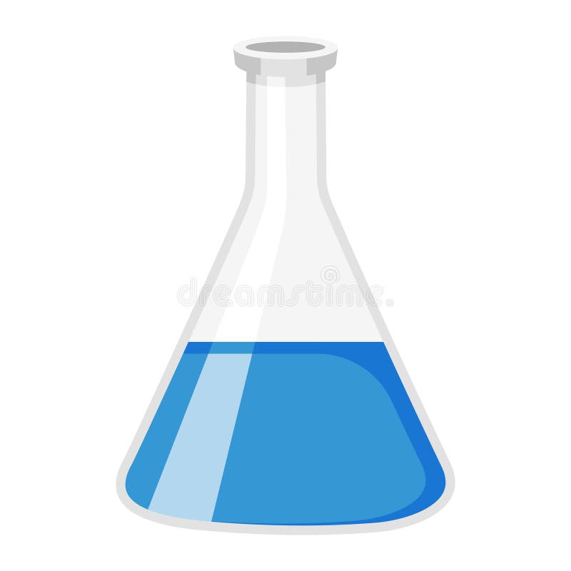 Beaker Triangle Bottom Flask for Chemical Experiment Stock Vector ...