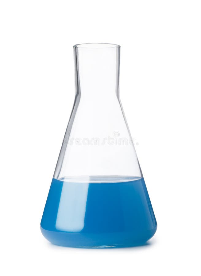 Red and Blue Liquid in Beakers Stock Photo - Image of bottle, research ...