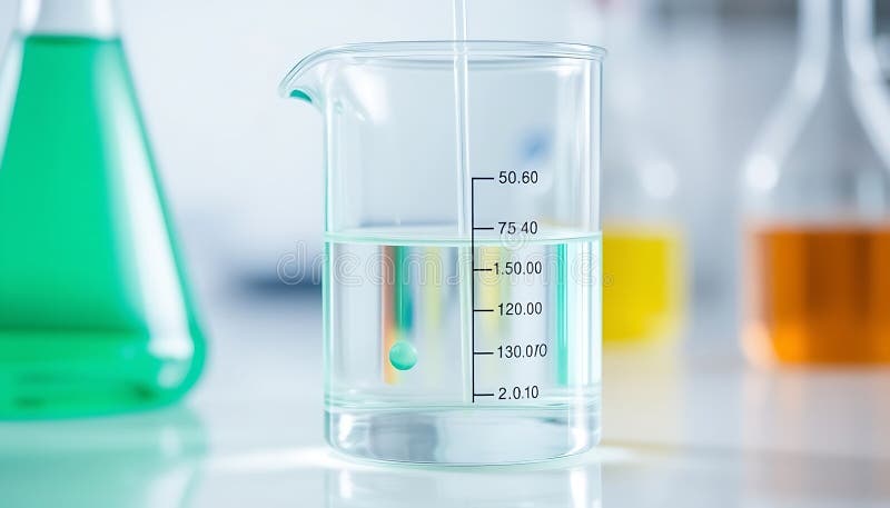 Beakers and Flasks in Laboratory, Showcasing Science Lab Equipment and ...
