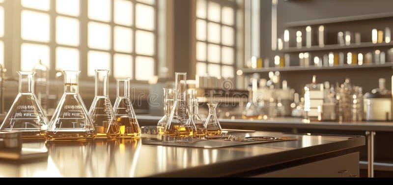 Beakers, Flasks, and Test Tubes Made of Laboratory Glassware are ...