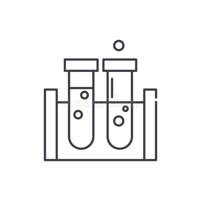 Beakers Linear Icon. Thin Line Illustration. Vector Isolated Outline ... Beakers Linear Icon. Thin Line Illustration. Vector Isolated Outline ...