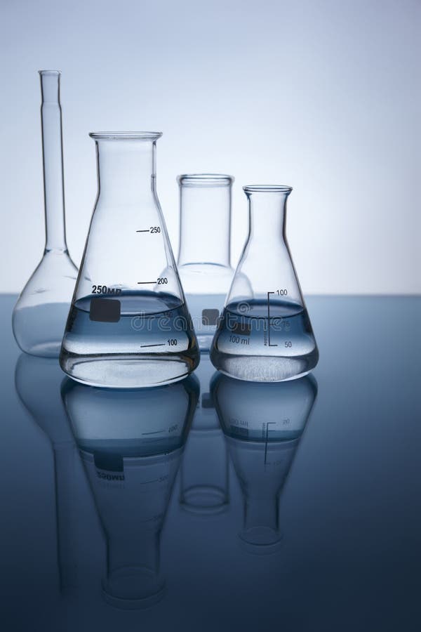 Beakers stock photo. Image of background, pharmaceutical - 142963844