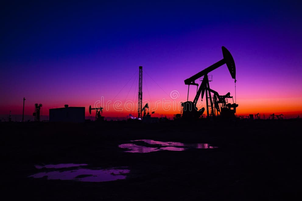 Beam Balanced Pumping Unit in Oilfield Stock Image - Image of ...
