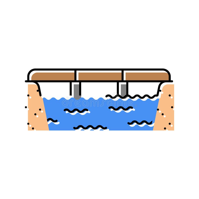Beam Bridge Color Icon Vector Illustration Stock Illustration ...