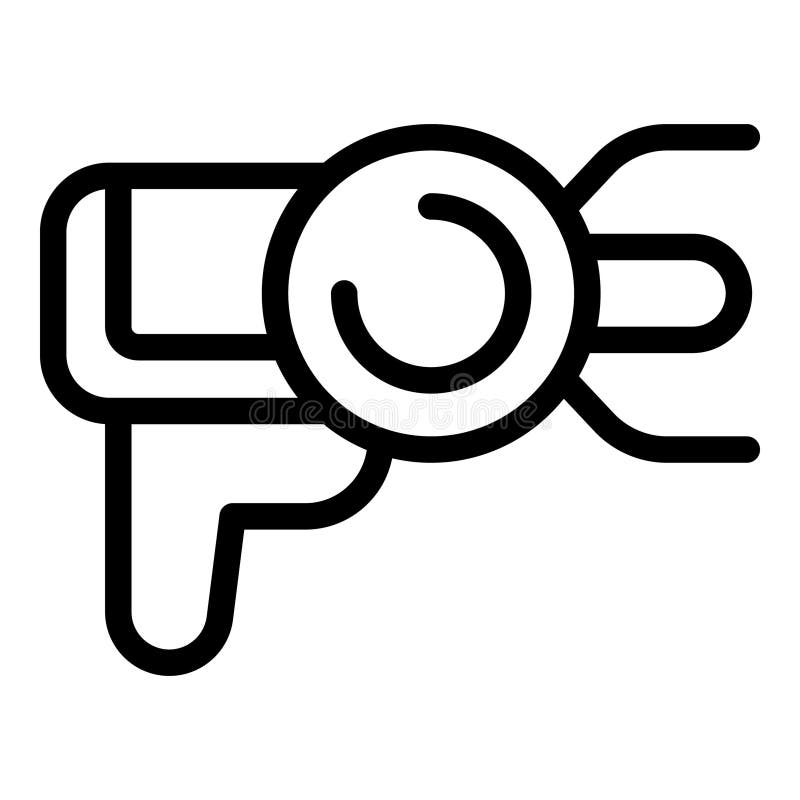 Beam Gun Icon Outline Vector. Pulse Shooter Stock Illustration ...