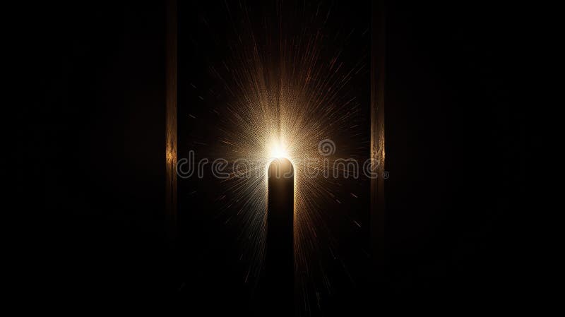 Beam keyhole with light stock illustration. Illustration of locked ...