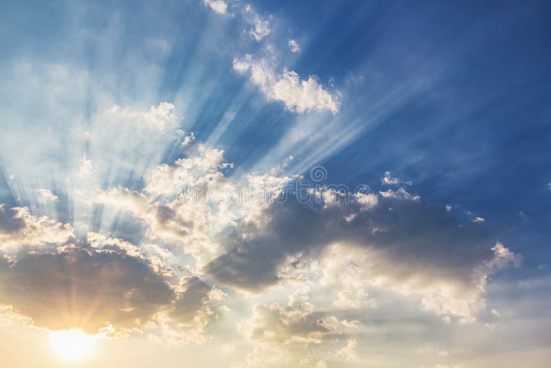 Beam of Light and the Clouds Stock Image - Image of nature, cloudscape ...