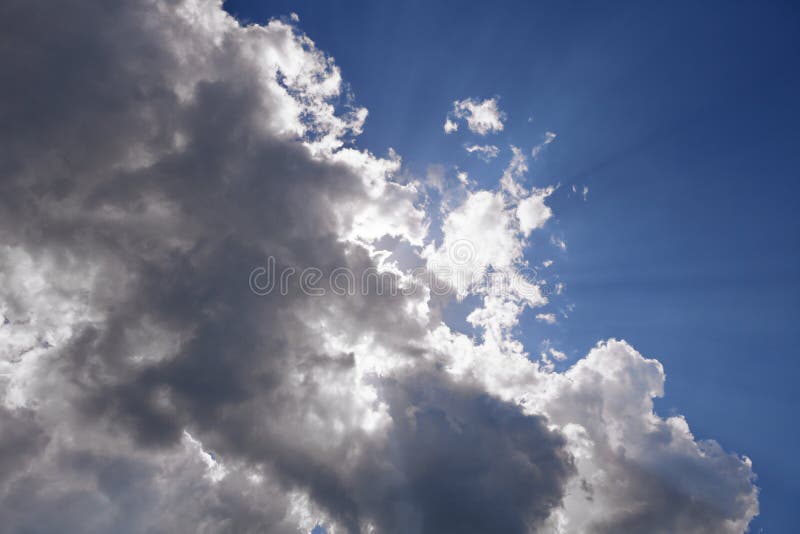 A Beam of Light through the Clouds. Stock Photo - Image of atmosphere ...