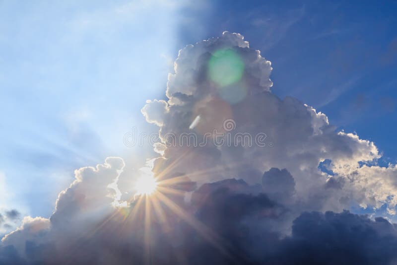 Beam of Light and the Clouds Stock Photo - Image of heavenly, heaven ...