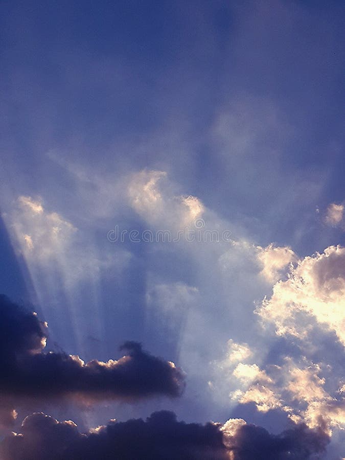 Beam of light clouds stock photo. Image of sunlight, color - 48190486