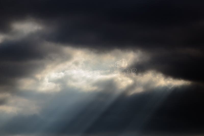 A Beam of Light from a Dark Sky Stock Image - Image of paradise ...