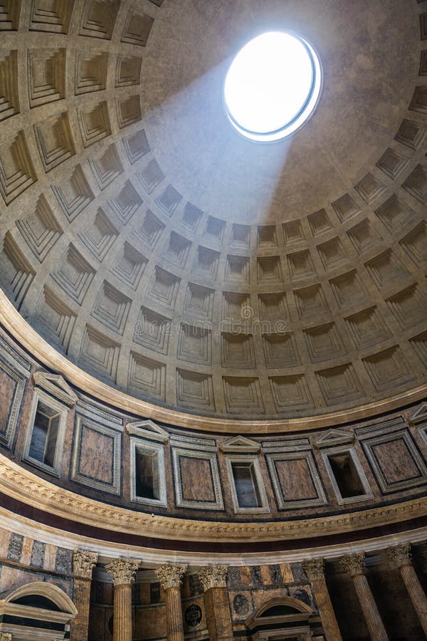 A Beam of Light Flowing through the Opening in the Pantheon in Rome ...