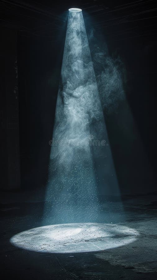 Beam of Light Illuminating a Dusty Dark Room Stock Image - Image of ...
