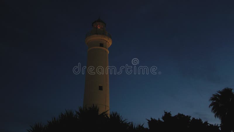 Beam of Light from Lighthouse Tower Stock Video - Video of seascape ...