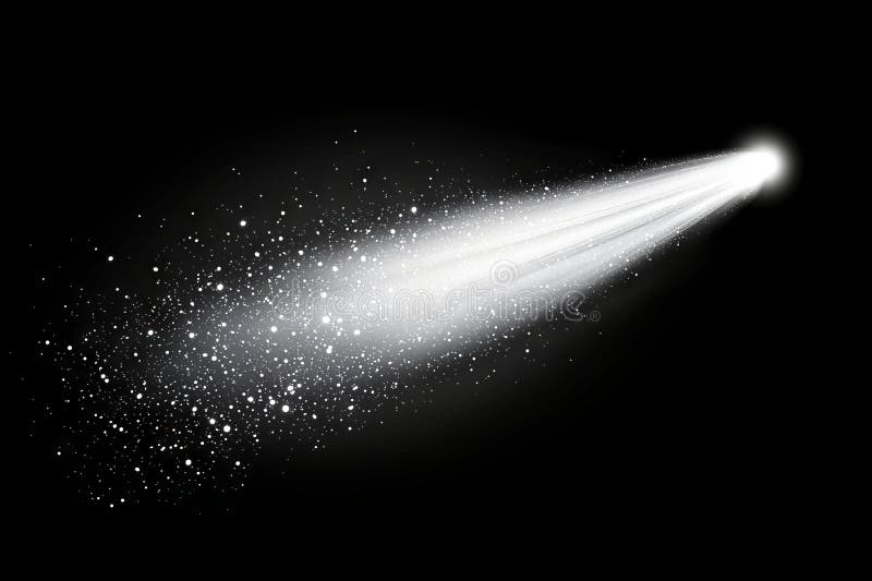 A Beam of Light Piercing the Darkness of the Deep Ocean. Stock Photo ...