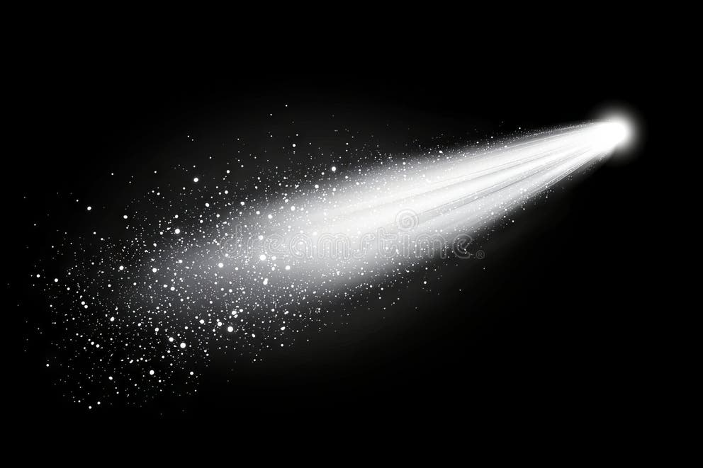 A Beam of Light Piercing the Darkness of the Deep Ocean. Stock Photo ...