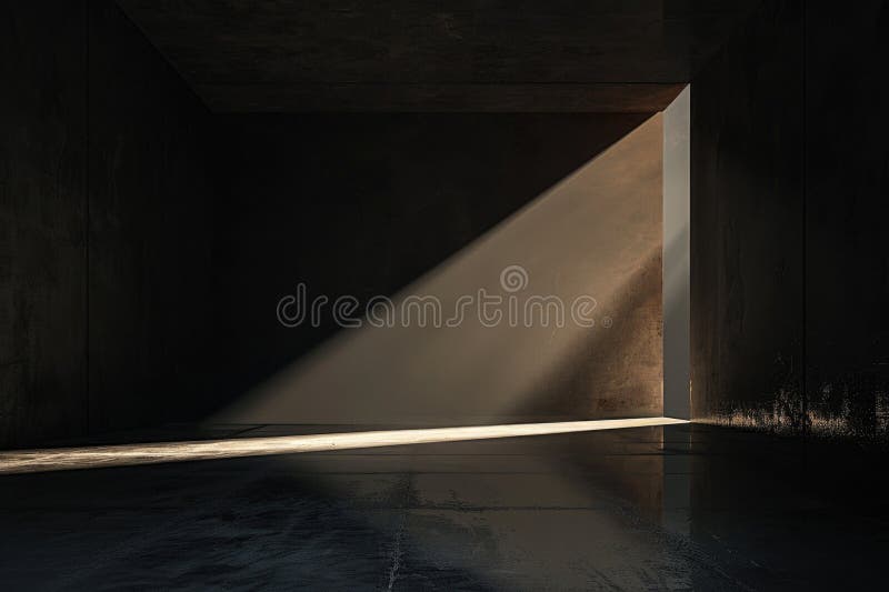 A Beam of Light Shines through a Window in a Dark Room, Providing a ...