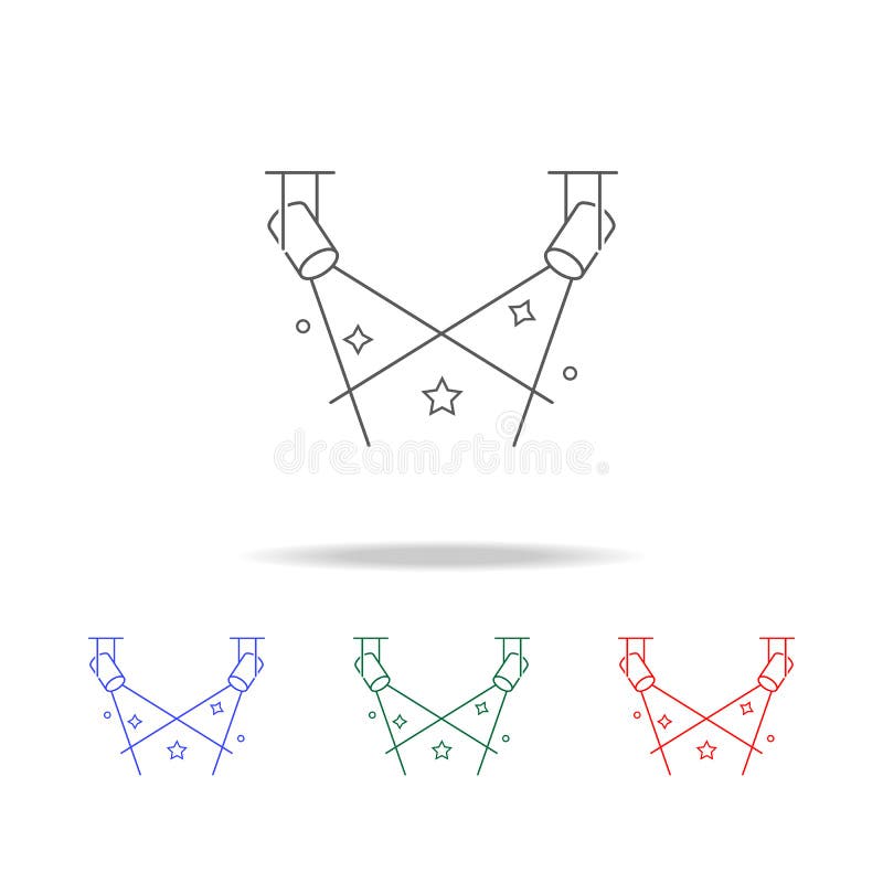 Beam Lights Line Icon. Elements in Multi Colored Icons for Mobile ...