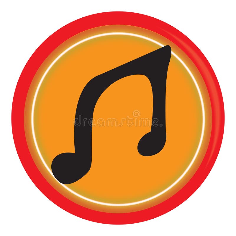 Beam Note Button. Vector Illustration Decorative Design Stock Vector ...